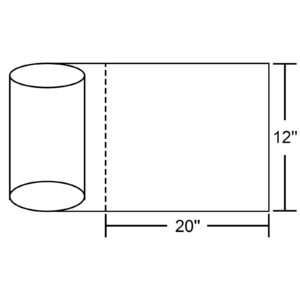 Tapsin 12x20 Plastic Produce Bags on a Roll - Clear Plastic Bags for Food, Vegetable, Fruits, Bread, Pet Bags and Grocery Clear Bag- 350 Bags/Roll (2 Rolls)