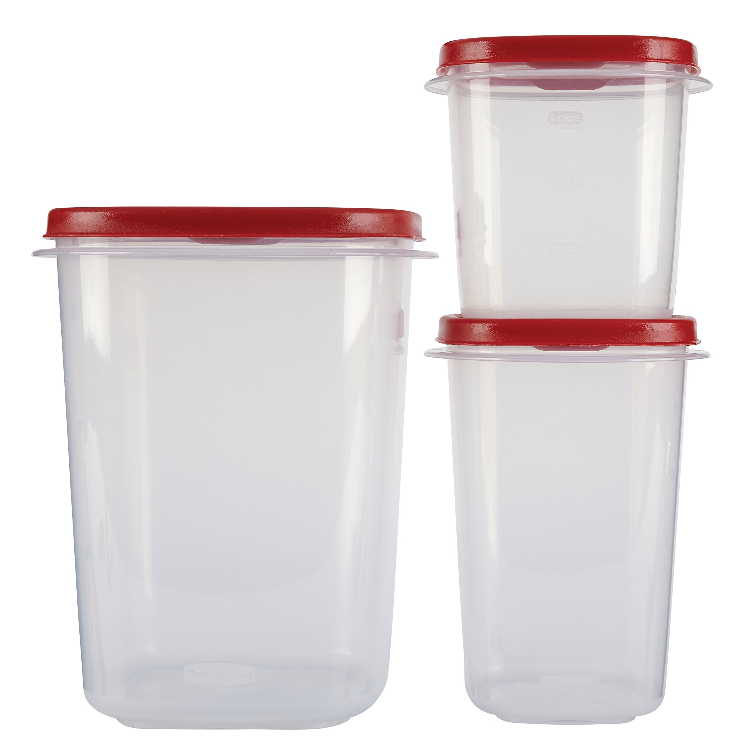 Rubbermaid Easy Find Lids Food Storage Containers, Racer Red, 6-Piece Set