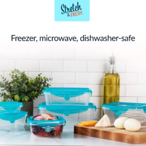 EMSON STRETCH and FRESH Silicone Food Storage Containers Airtight Lids for Solid Food and Leak-Proof for Soups and Sauces, Freezer-Safe BPA-Free Stackable Meal Prep Container As Seen On TV (24)