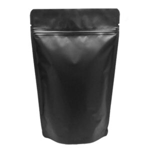 googou matte black resealable zip mylar bag food storage aluminum foil bags smell proof pouches 50pcs (4.33x6.69 in)