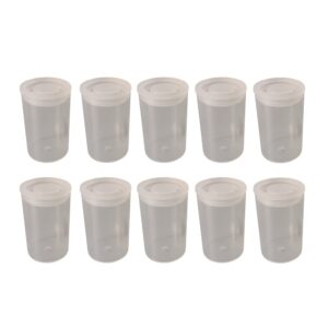 gshllo 10 pcs clear plastic film canister holder film roll container case empty camera reel storage with caps pill organizer