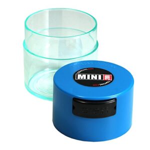 Minivac -10g to 30 gram Vacuum Sealed Container - Lt. Blue Cap & Clear Body