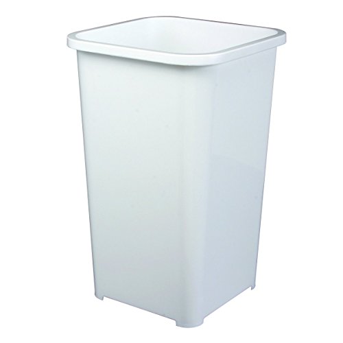 Knape & Vogt QT27PB-W Replacement Trash Can, 17.81-Inch by 10.65-Inch by 10.65-Inch,White