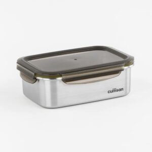 CUITISAN SIGNATURE RECTANGLE AIRTIGHT CONTAINER NO. 7 47.3oz, STAINLESS STEEL FOOD CONTAINER, WATERPROOF, MICROWAVE and DISHWASHER AVAILABLE