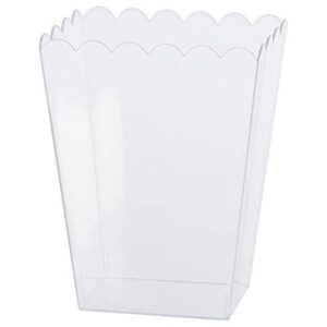 Amscan Large Scalloped Container, Clear