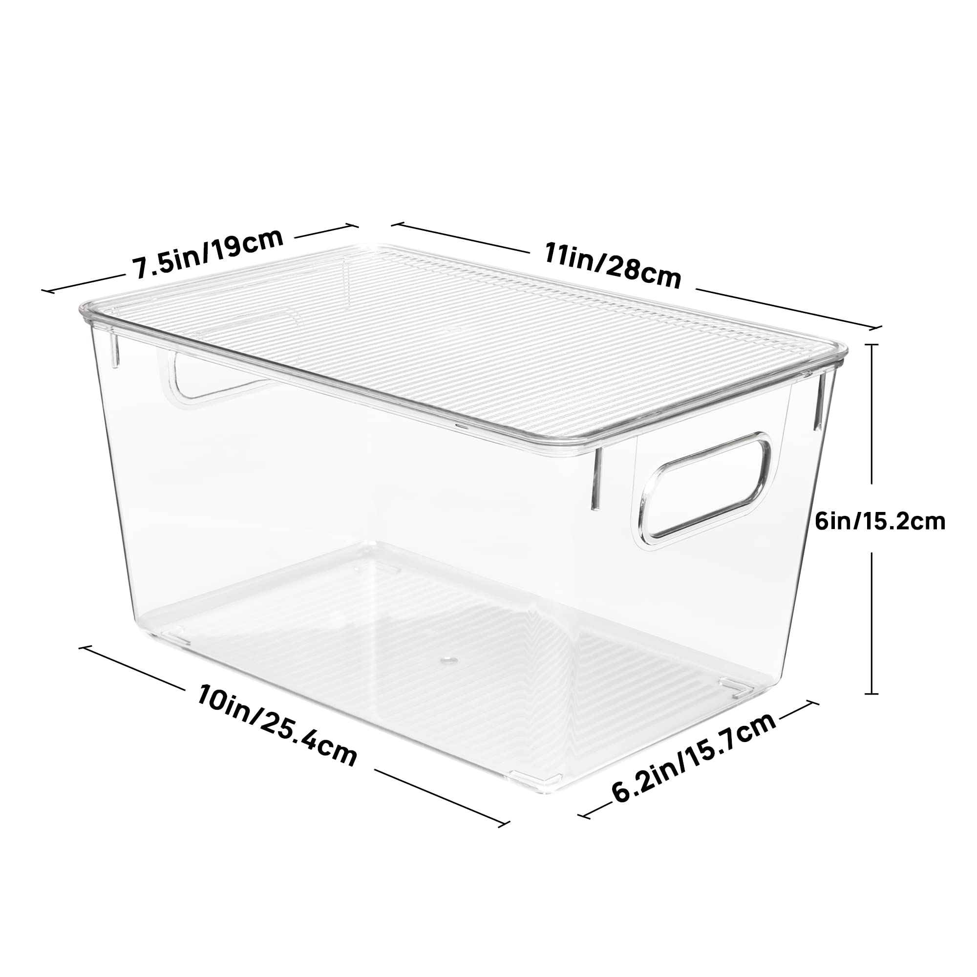 Vtopmart 24Pcs Airtight Food Storage Containers with Lids and 6Pack Clear Storage Bins with Lids