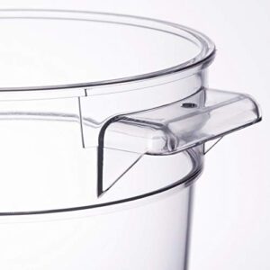 Cambro RFSCW1135 Camwear Clear Round 1 Qt Storage Container with Clear Round Lid RFSCWC1135