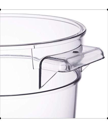 Cambro RFSCW1135 Camwear Clear Round 1 Qt Storage Container with Clear Round Lid RFSCWC1135