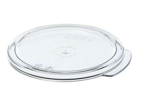 Cambro RFSCW1135 Camwear Clear Round 1 Qt Storage Container with Clear Round Lid RFSCWC1135