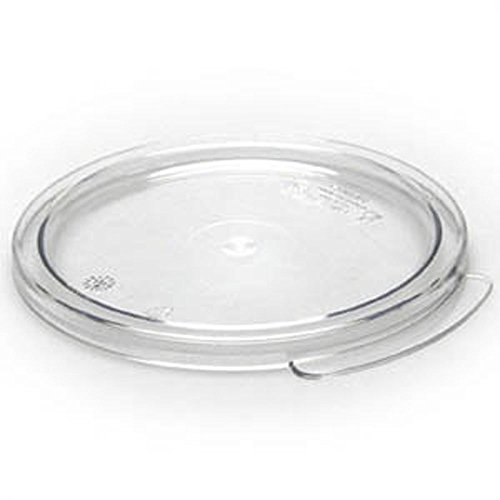 Cambro RFSCW1135 Camwear Clear Round 1 Qt Storage Container with Clear Round Lid RFSCWC1135