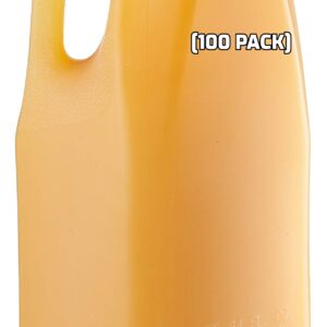 [100 PACK] Empty Plastic Juice Bottles with Tamper Evident Caps 64 OZ - Half Gallon, Smoothie Bottles - Ideal for Juices, Milk, Smoothies, Picnic's and even Meal Prep by EcoQuality Juice Containers