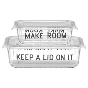 kate spade new york good taste 4pc rectangular food storage set, 2.65 lb, multi