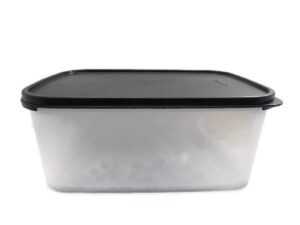 tupperware rectangular modular mate #2 sheer 18cup with black seal