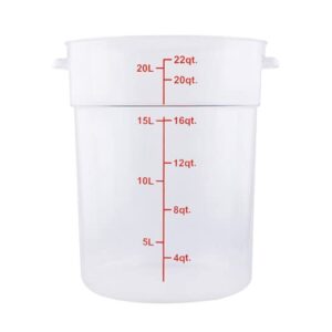 cenpro 29a-061 22 qt. translucent round polypropylene food storage container