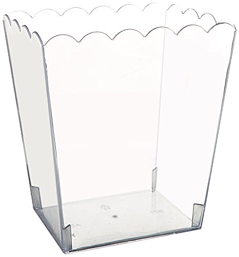 Medium Scalloped Plastic Container - 6" - Clear - 1 Pc.