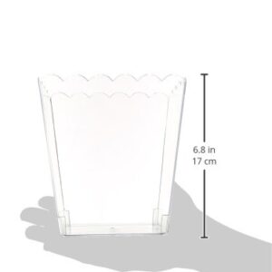 Medium Scalloped Plastic Container - 6" - Clear - 1 Pc.