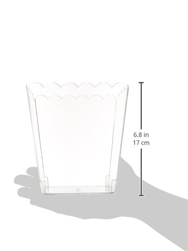 Medium Scalloped Plastic Container - 6" - Clear - 1 Pc.