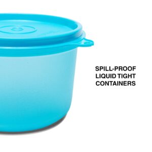 Tupperware Men's Plastic Cosmo Lunch Set (Black, Blue) | 2 Plastic Containers | Plastic Pickle Box | Insulated Fabric Bag | Leak Proof | Microwave Safe | Full Meal | Easy to Carry