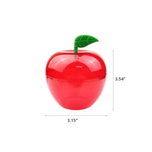 Yitokmc 5 Pack Plastic Apple Containers Large Red Apple Decoration Teacher Apple Container Candy Jar Toy Gift Filling Containers for Party Wedding Christmas Decorations Party Supplies