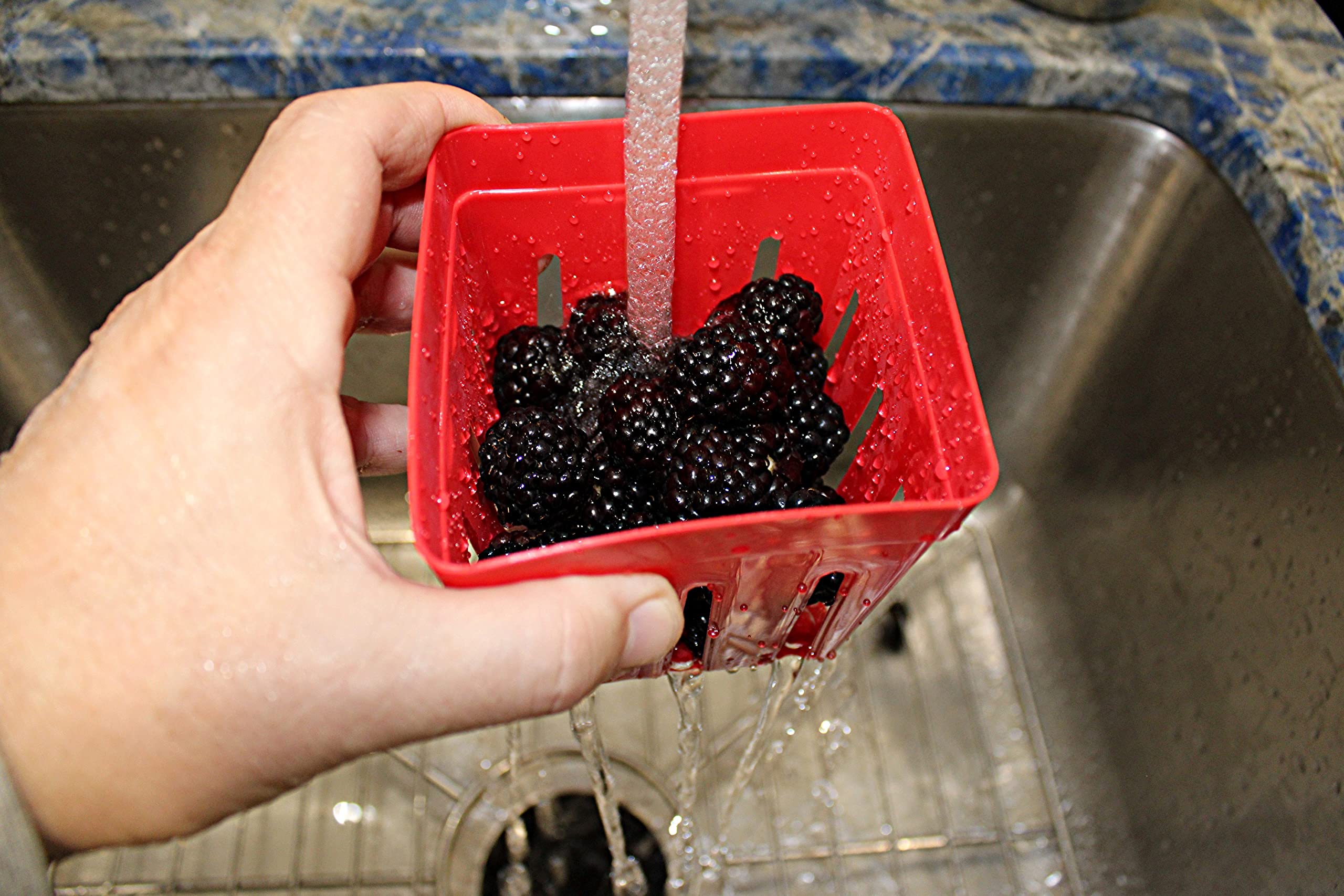 Fruit and Vegetable Saver Storage Basket Strawberries Blueberries - Promotes Airflow and Prevents Spoilage Produce Storage Container with Lid BPA-FREE