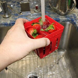 Fruit and Vegetable Saver Storage Basket Strawberries Blueberries - Promotes Airflow and Prevents Spoilage Produce Storage Container with Lid BPA-FREE