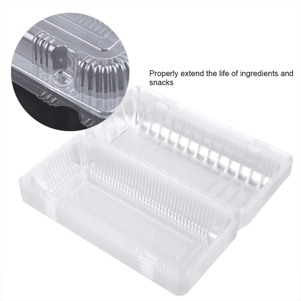 TOPINCN 25 Piece Food Plastic Containers With Covers Hinged Food Take Out Containers Lunch Salad Fruit Storage Box (22.5 * 12.7cm)