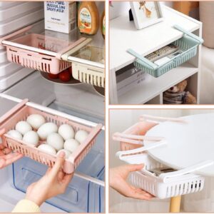 Fridge Organizer Storage Refrigerator Pull Drawer Under Shelf Fridge Organizer Box Kitchen Food Space Saver Shelf