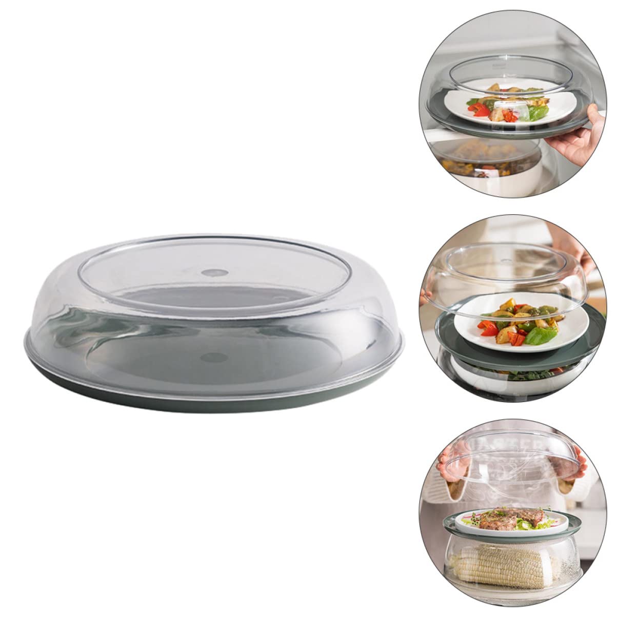 Luxshiny Terrarium Glass Containers Glass Dishes of 2 Food Cover Tent Food Protecting Tent food net dish cover Stackable Plate Cover Glass Containers Glass Dishes Plastic Containers