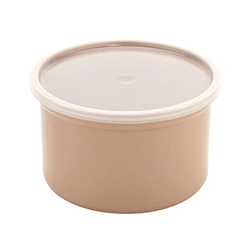 G.E.T. CR-0150-T Round Food Storage Crock w/ Lid, 1.5 Quart, Tan (Set of 12)