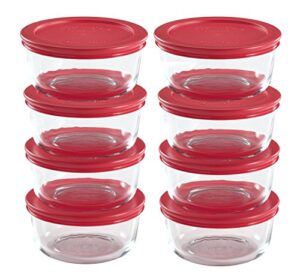 world kitchen pyrex 16-piece, 2-cup food storage set