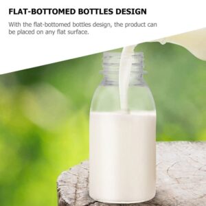 DOITOOL Plastic Juice Bottles with Caps - 15Pcs Reusable Juice Containers with Lids for Fridge - Clear Refillable Water Bottles Smoothie Bottle for Homemade Juices, Milk, Tea（100ml/3.4oz