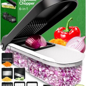 Fullstar Compact Vegetable Chopper and Storage Bins with Lids, Airtight food storage containers for Kitchen & Pantry organization. Includes Marker, Pen & Scoop (6 Pack)