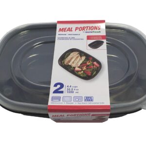 Medium rectangle container & lid 4.4 cup (2-pack)