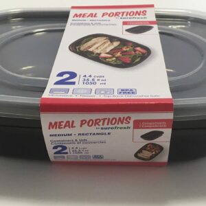 Medium rectangle container & lid 4.4 cup (2-pack)