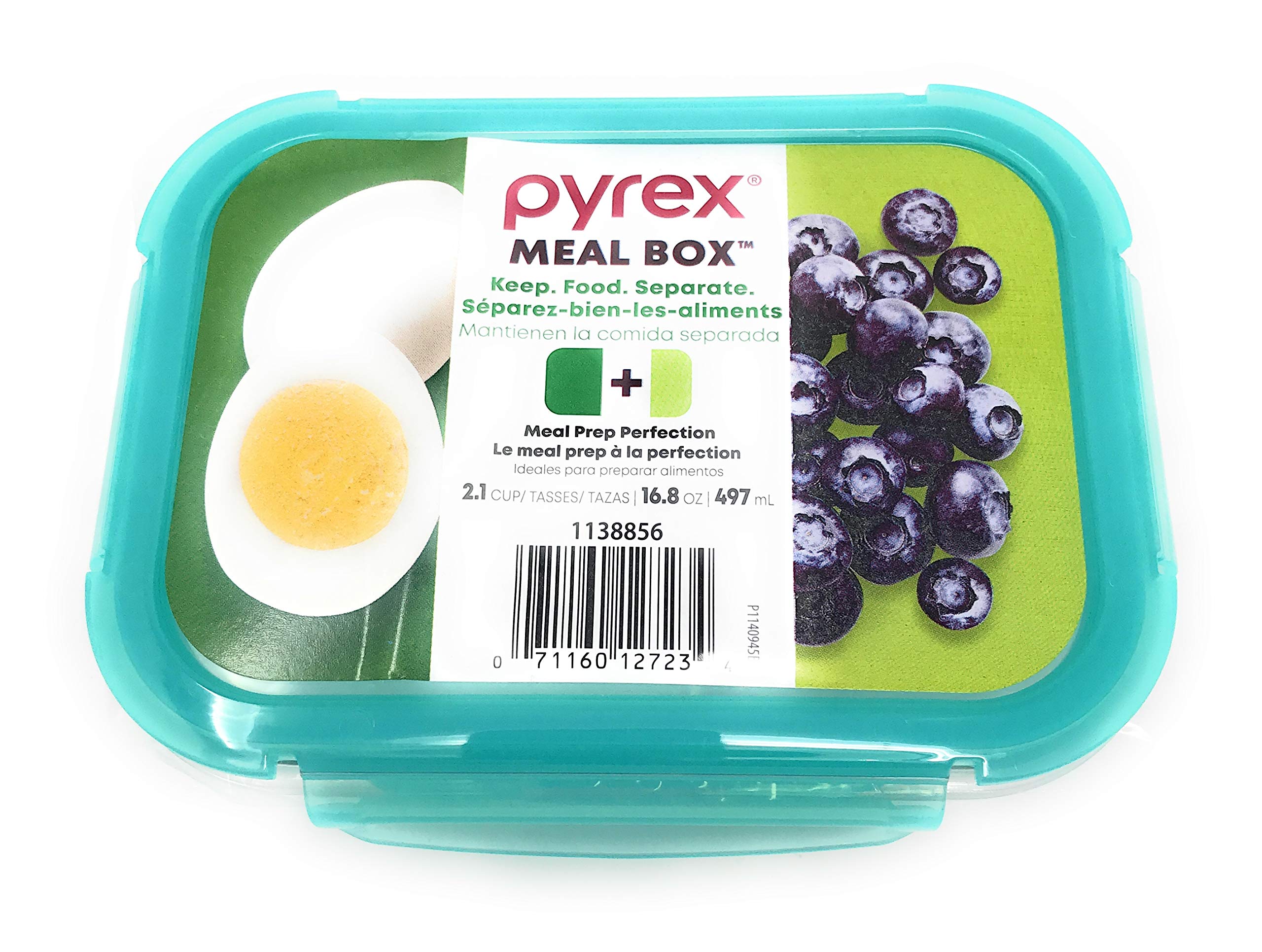 PYREX Divided Glass Storage Rectangle Small, 1 EA