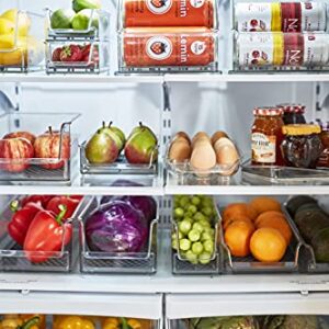 Spectrum Diversified Hexa in-Fridge Small Refrigerator Bin for Storage and Organization of Fruit Vegetables Produce and More, 15 x 4 x 2.25, Clear Frost