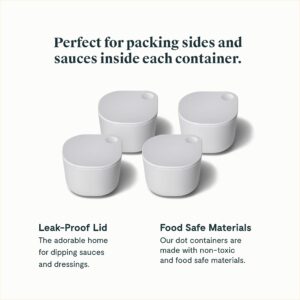 Caraway 4pc Dot Inserts - Dash Ramekins w/Lid - Easy to Store, Non Toxic - Perfect for Sauces, Garnish, & Small Snack or Sides