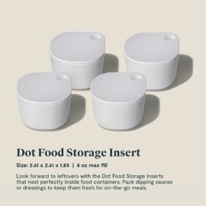 Caraway 4pc Dot Inserts - Dash Ramekins w/Lid - Easy to Store, Non Toxic - Perfect for Sauces, Garnish, & Small Snack or Sides