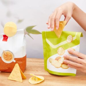 OLYCRAFT 14pcs 2 Styles Funny Chip Clips Plastic Potato Chip Clip Imitation Sealing Food Clips Potato Chip Bag Closure Clips for Kitchen Storage Snack Bags - Triangle & Oval