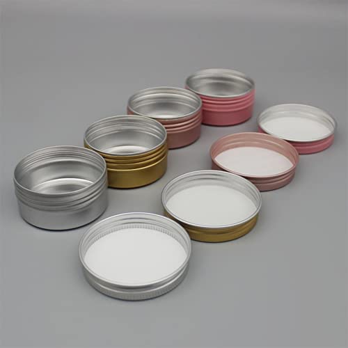 Othmro 6Pcs 0.2oz Round Metal Tins Aluminum Tin Cans Jar Refillable Containers 5ml Tin Cans Tin Bottles Containers with Screw Lid for Salve Spices Lip Balm Tea Candies Silver 26×15mm