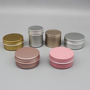 Othmro 6Pcs 0.2oz Round Metal Tins Aluminum Tin Cans Jar Refillable Containers 5ml Tin Cans Tin Bottles Containers with Screw Lid for Salve Spices Lip Balm Tea Candies Silver 26×15mm