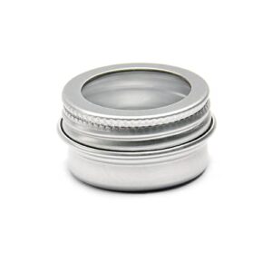 Othmro 6Pcs 0.2oz Round Metal Tins Aluminum Tin Cans Jar Refillable Containers 5ml Tin Cans Tin Bottles Containers with Screw Lid for Salve Spices Lip Balm Tea Candies Silver 26×15mm