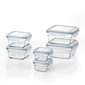 glasslock oven and microwave safe glass food storage containers 12 piece set