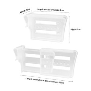 Simfree 4 PACKS refrigerator dividers,refrigerator dividers for shelves,Plastic Refrigerator Dividers Organizer,Expandable from 2.5-4.3 inches drawer dividers for refrigerator drawer,Kitchen Storage