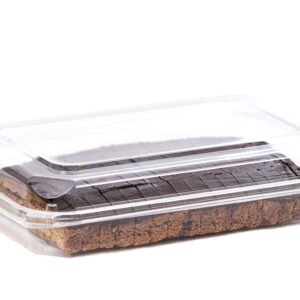 Smygoods clear plastic disposable container flat top, Disposable Plastic Sturdy Hinged Containers, [25 Pack] Dimensions: 9 3/8" x 6 3/4" x 2 3/16"