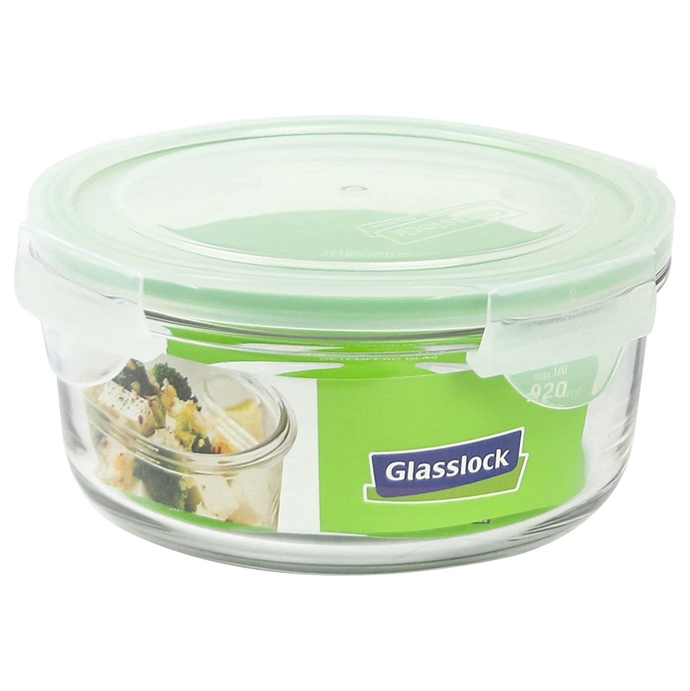 GLASS LOCK 950ml Round Food Container, 1 EA