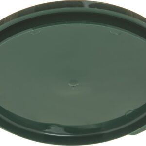 Carlisle FoodService Products Storplus Round Food Storage Container Lid with Stackable Design for Catering, Buffests, Restaurants, Polycarbonate, 2-4 Quarts, Forest Green