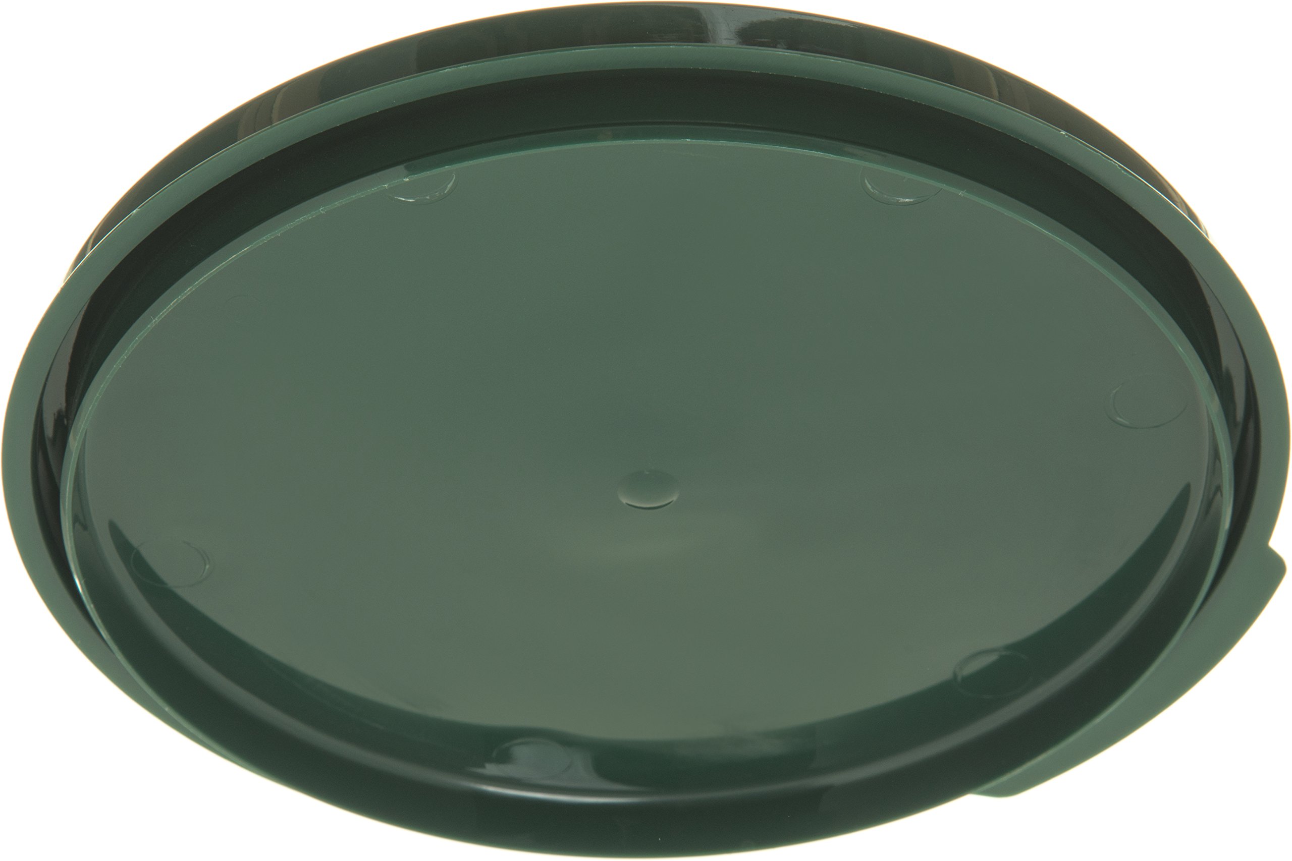 Carlisle FoodService Products Storplus Round Food Storage Container Lid with Stackable Design for Catering, Buffests, Restaurants, Polycarbonate, 2-4 Quarts, Forest Green