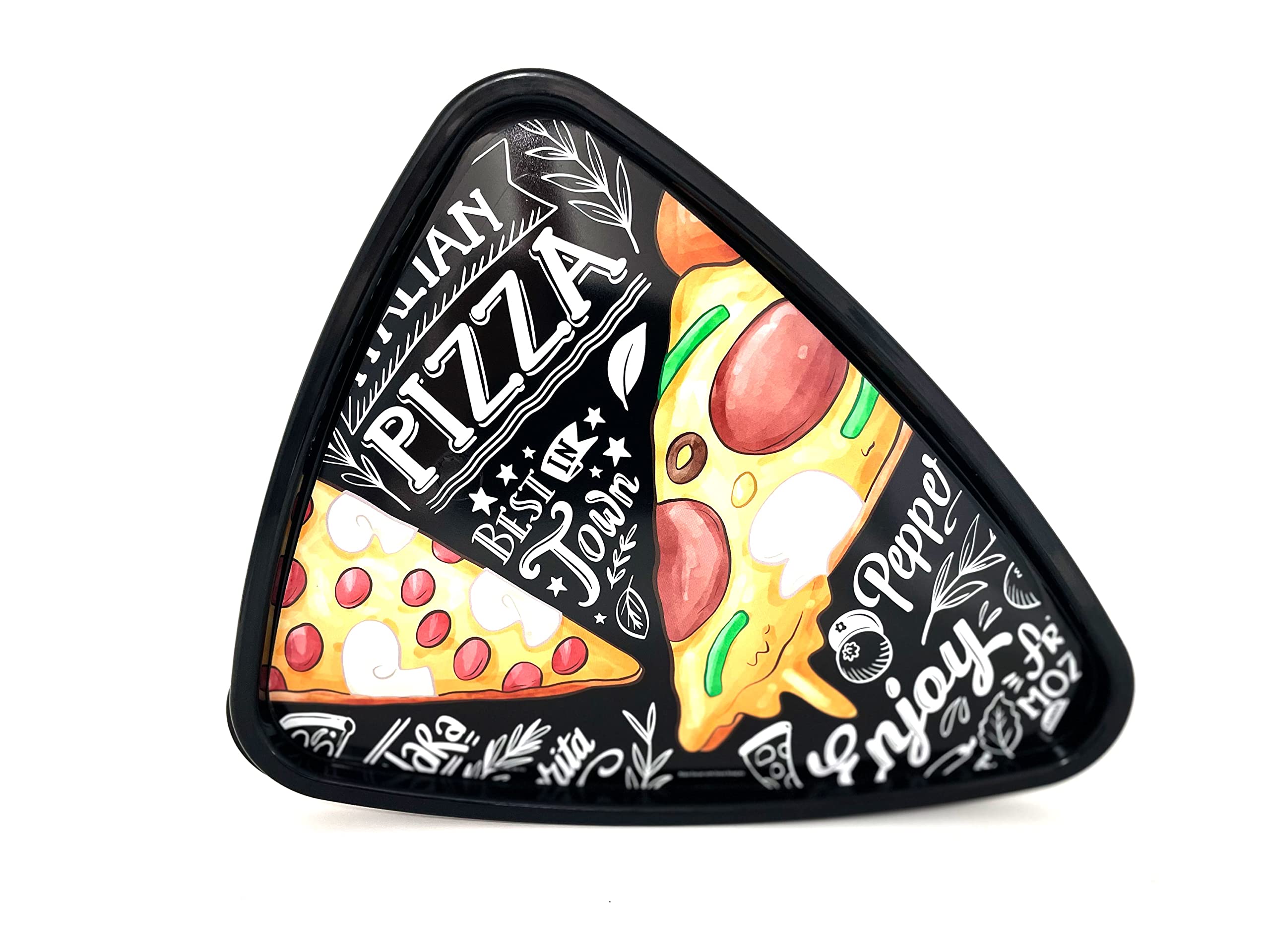 Pizza Slice Container Storage with Lids. Tray, Holder and Saver. Plastic Packs to go. The Best Idea to Serve Pizza to Your Kids. (6)