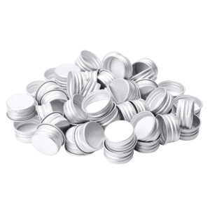 aislor aluminum tins cans screw top round steel tins cans with screw lid screw lid containers cap lid silver 24mm